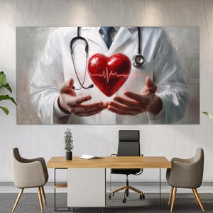 Cardiology Wall Art, Cardiology Canvas Print, Hospital Wall Decor ...