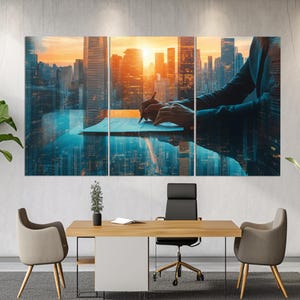 Signing a Contract Canvas Print, Office Wall Decor, Office Wall Art ...