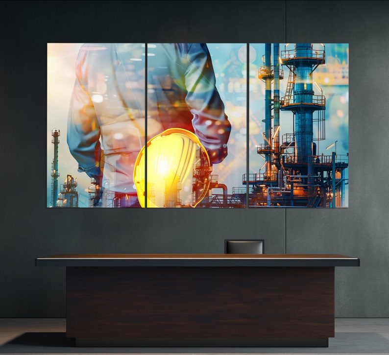 Industrial Canvas Print, Industrial Wall Art, Factory Canvas Print ...