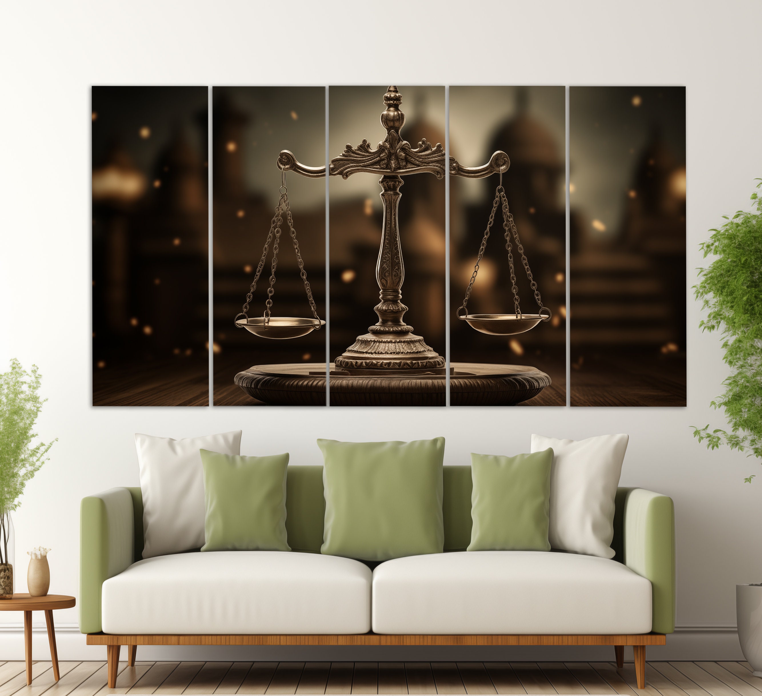 Scales of Justice Canvas Print, Justice Wall Art, Judge Scales Canvas ...