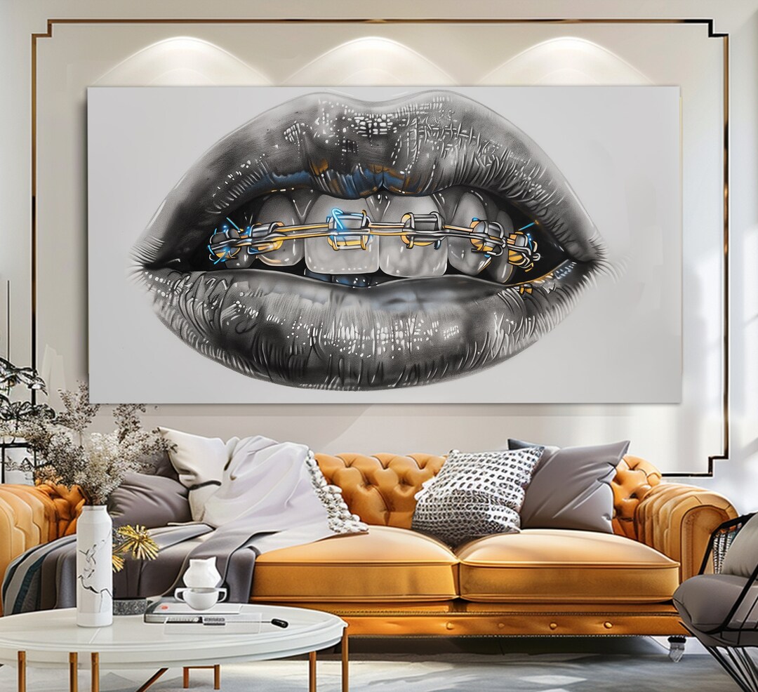 Braces Canvas Print, Dental Wall Art, Orthodontist Gift, Orthodontist ...