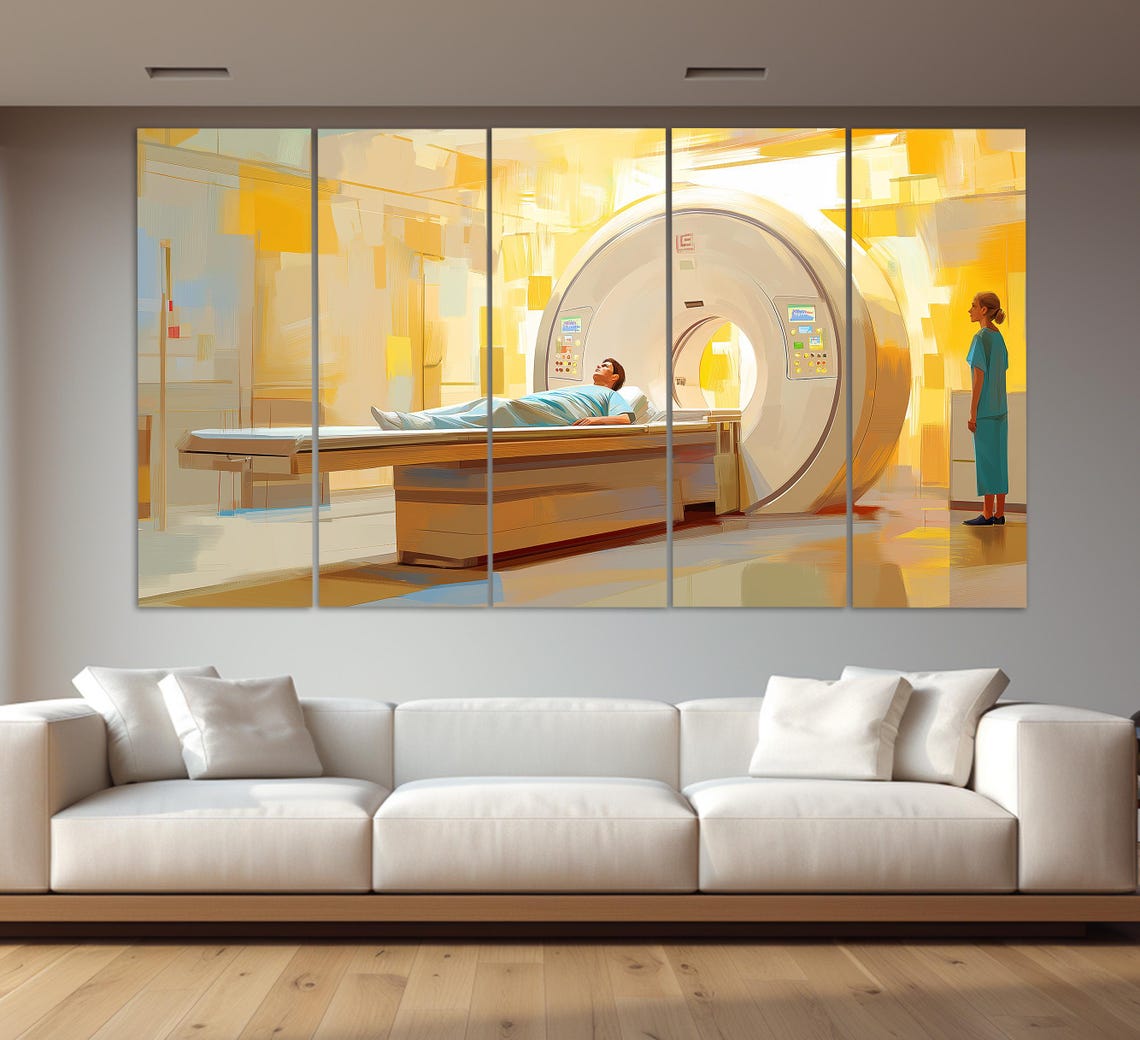 Magnetic Resonance Imaging Painting, Medical Canvas Print, Hospital ...