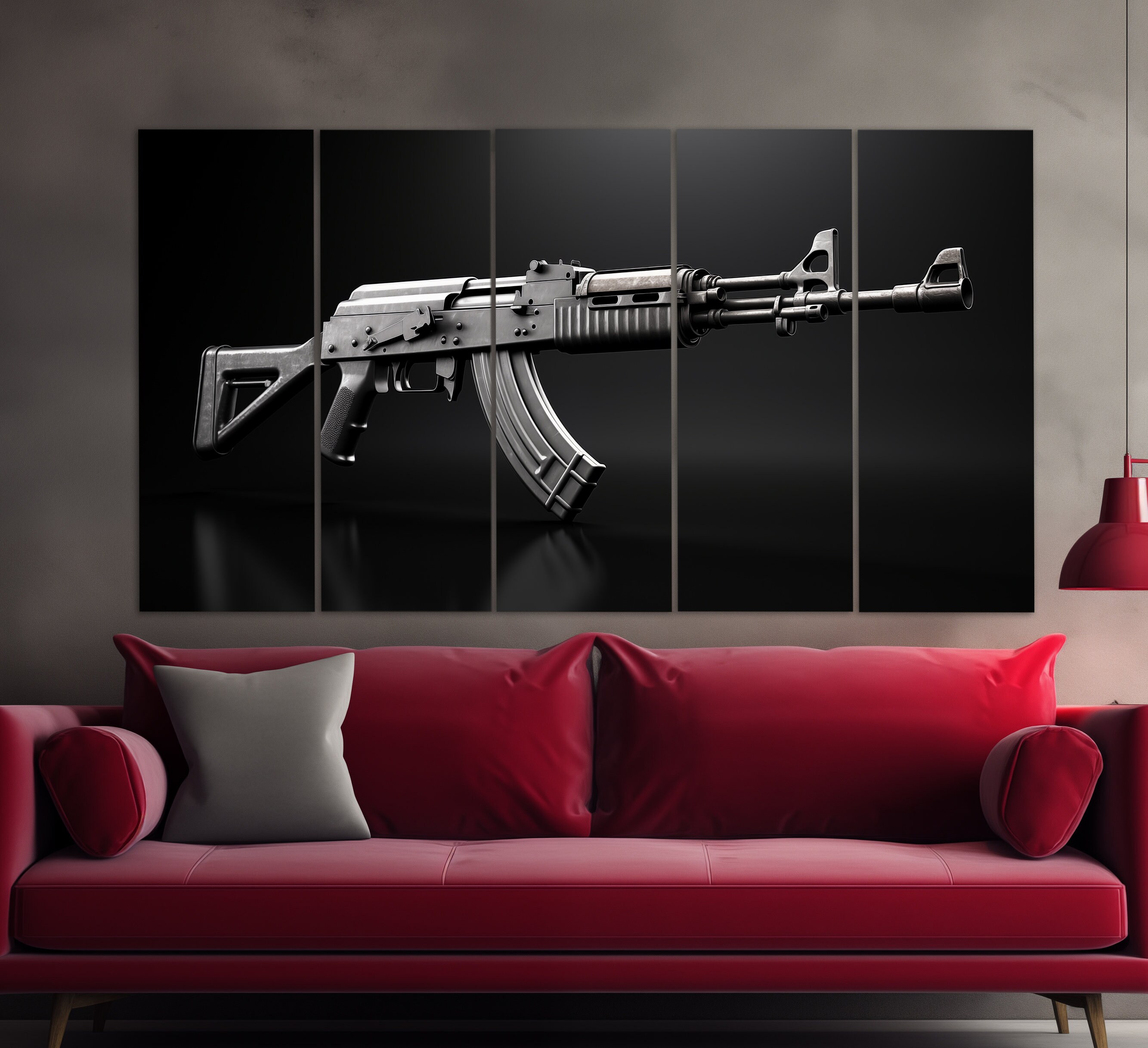 Kalashnikov Rifle Canvas Print, Kalashnikov Wall Art, Kalashnikov Print ...