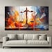 Scales of Justice Canvas Print in an Oil Painting Style, Justice Wall ...