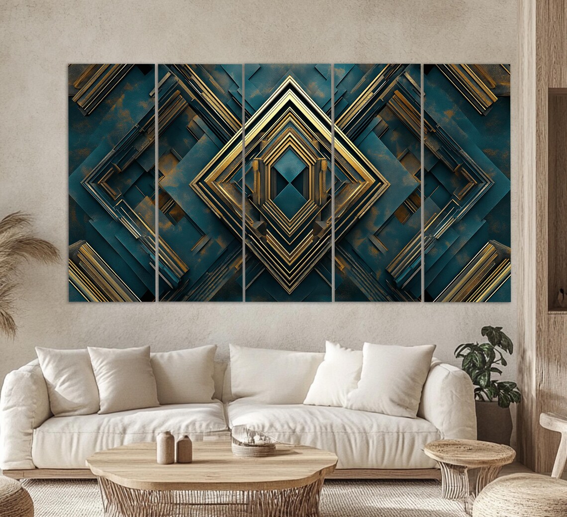 Radiant Geometry Wall Art, Geometric Canvas Print, Geometric Poster ...