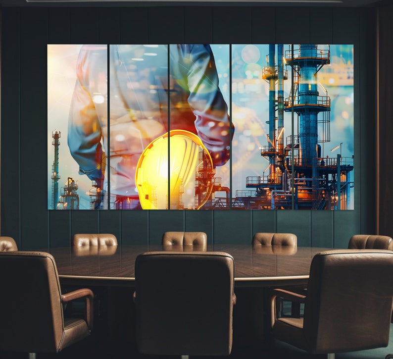 Industrial Canvas Print, Industrial Wall Art, Factory Canvas Print ...