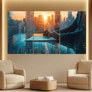 Signing a Contract Canvas Print, Office Wall Decor, Office Wall Art ...