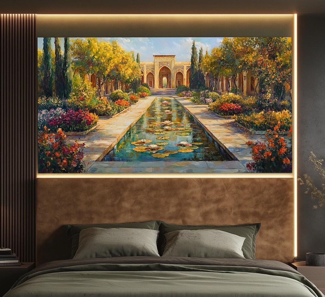 Eram Garden in Shiraz, Iran Canvas Print in an Oil Painting Style ...