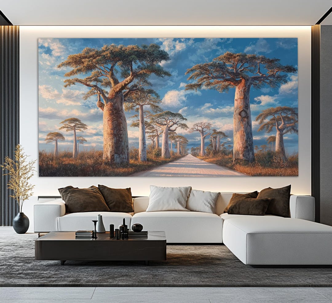 Abstract Madagascar Landscape Canvas Print, Canvas Paint Art ...