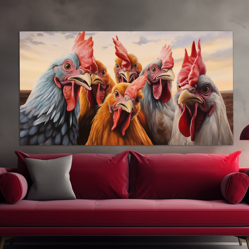 Chicken Paintings - Etsy