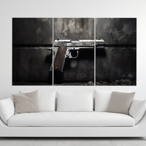 Weapon Wall Art, Colt M1911 Canvas Print, Weapon Wall Art, Colt Gun ...