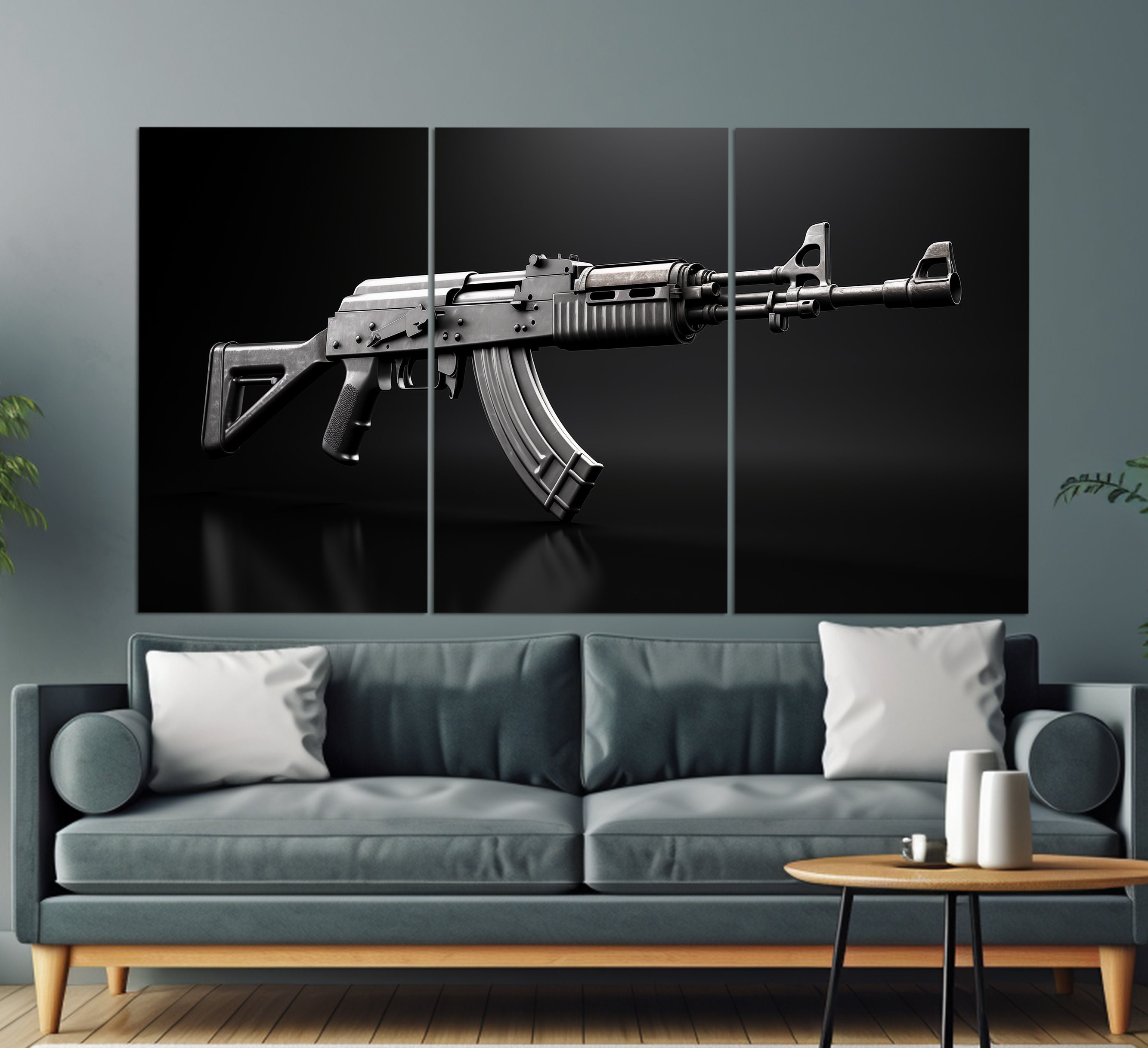 Kalashnikov Rifle Canvas Print, Kalashnikov Wall Art, Kalashnikov Print ...