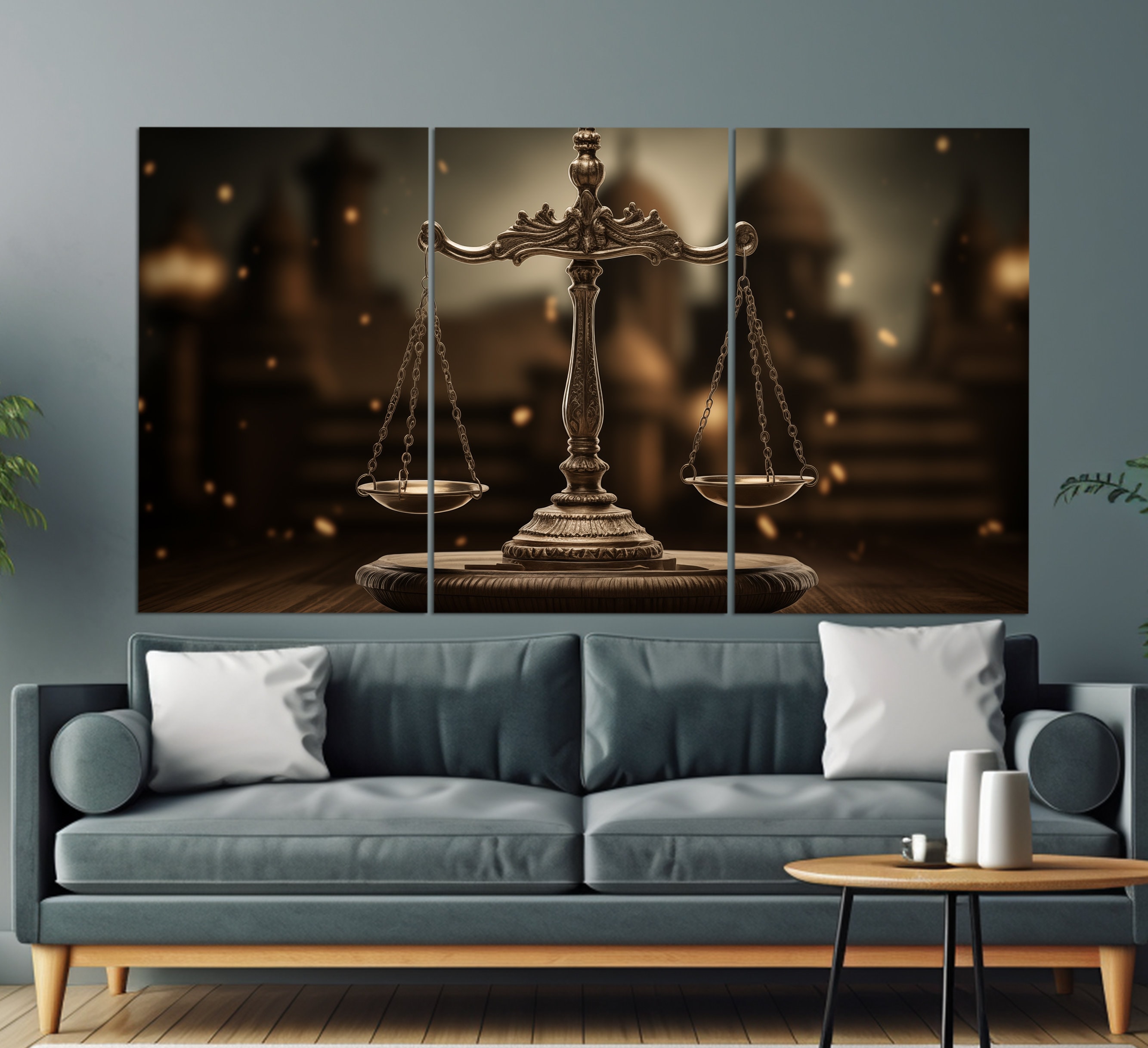 Scales of Justice Canvas Print, Justice Wall Art, Judge Scales Canvas ...
