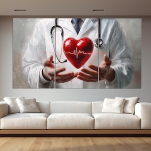 Cardiology Wall Art, Cardiology Canvas Print, Hospital Wall Decor ...