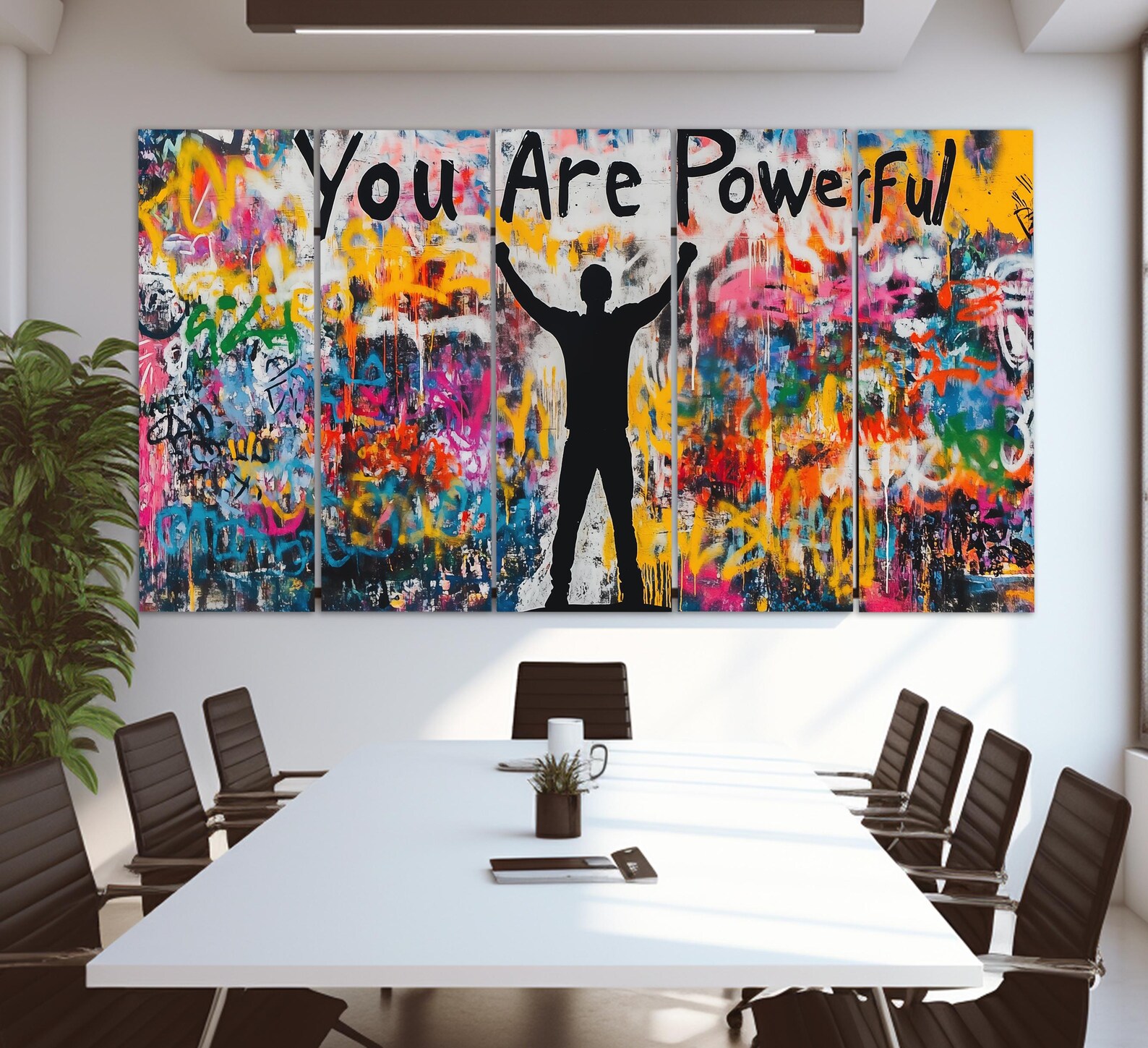 You Are Powerful Graffiti Canvas Print, Street Art Painting, Graffiti ...