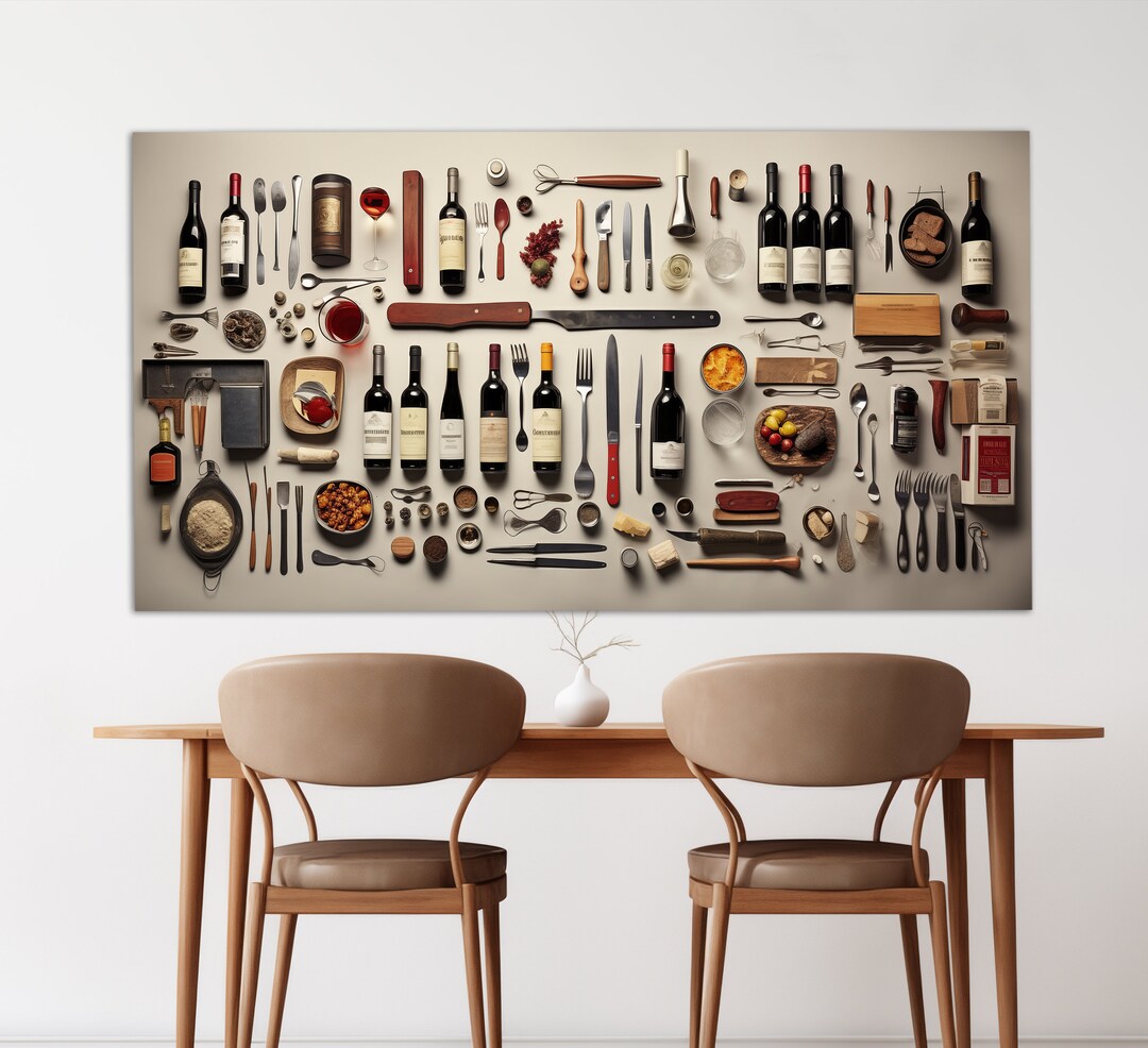 Abstract Wine Wall Art, Abstract Wine Tools Canvas Print, Wine Canvas ...
