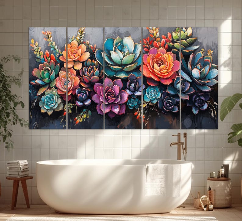 Abstract Succulent Canvas Print, Succulent Poster, Agave Wall Art ...