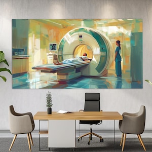 Medical Wall Art, MRI Room Canvas Print in an Oil Painting Style ...