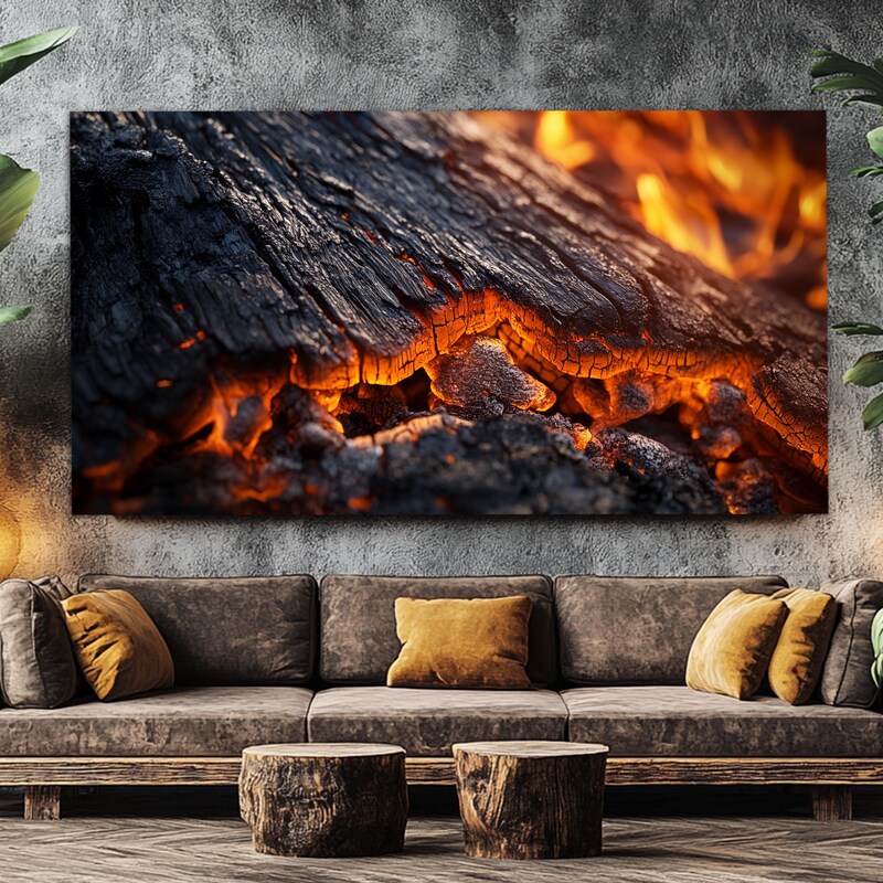 Fireplace Poster - Etsy