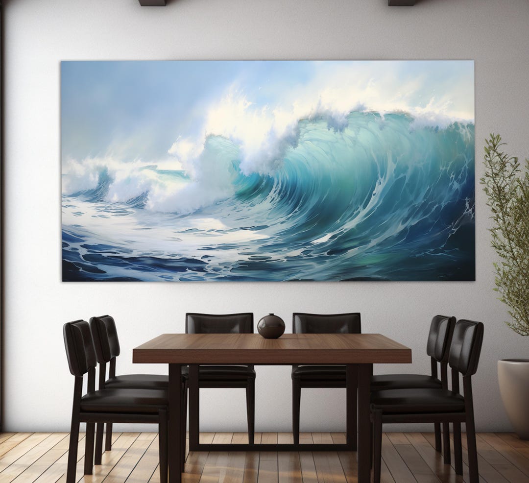 Ocean Wave Canvas Print, Ocean Wall Art, Ocean Wall Decor, Ocean ...