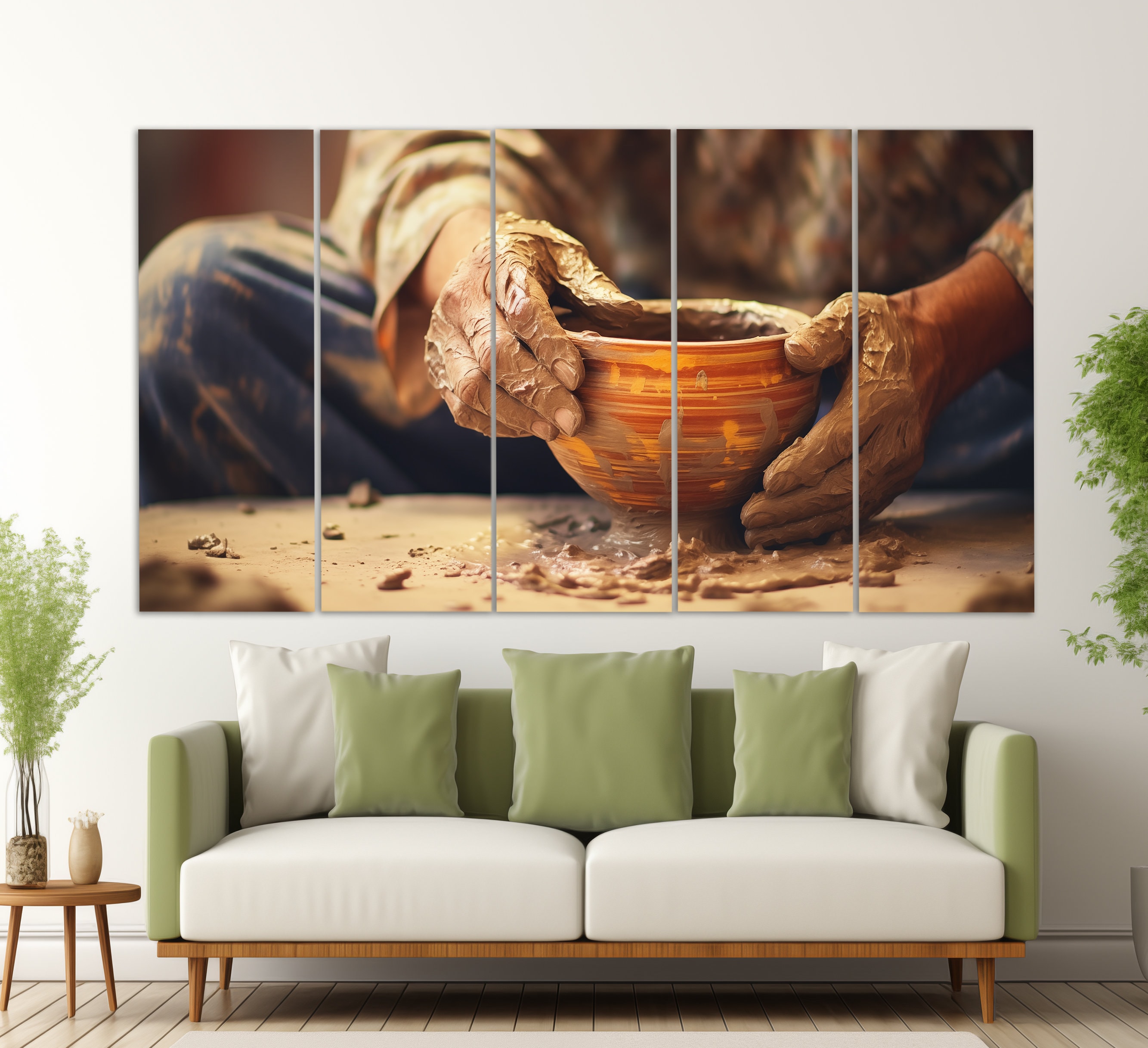 Pottery Wall Art, Pottery Canvas Print, Pottery Poster, Potter Print ...