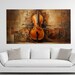 Abstract Cello Canvas Print in Retro Oil Painting Style, Cello Painting ...