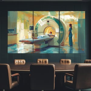 Medical Wall Art, MRI Room Canvas Print in an Oil Painting Style ...