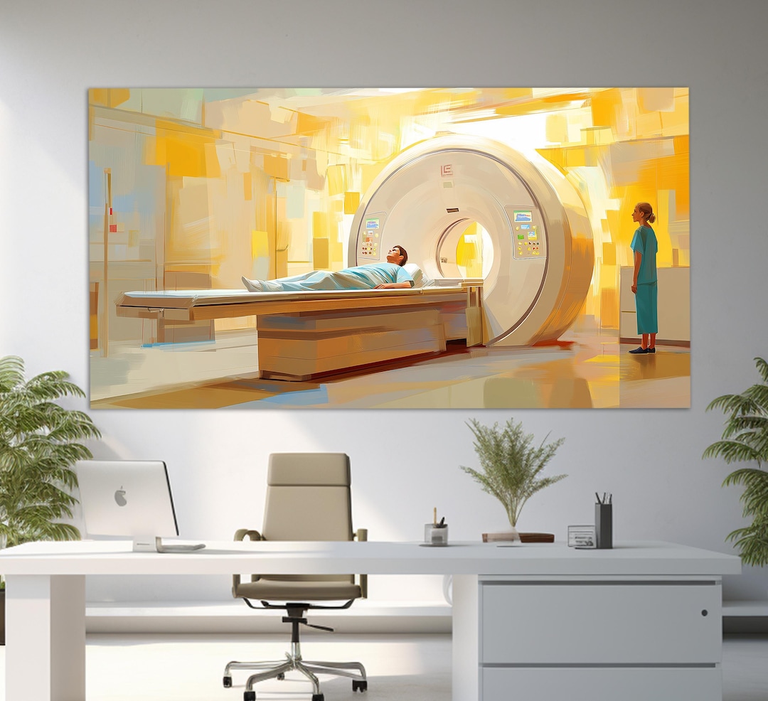 Magnetic Resonance Imaging Painting, Medical Canvas Print, Hospital ...