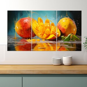 Colorful Mango Canvas Print, Kitchen Wall Art,mango Poster, Kitchen ...