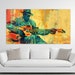 Abstract Guitar Player Canvas Print in Pop Art Oil Painting Style ...
