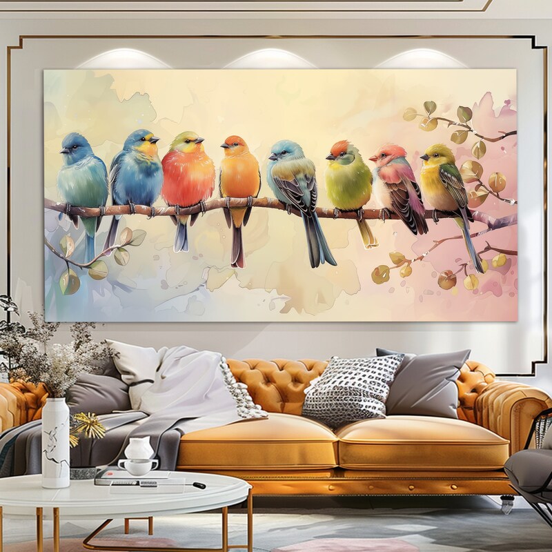 Colorful Bird Art - Etsy