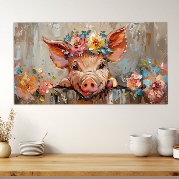 Pig Canvas Art - Etsy