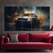 Vintage Police Car Canvas Print in an Oil Painting Style, Police Wall ...