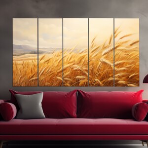 Wheat Field Canvas Print, Farmhouse Wall Decor, Farm Wall Art, Wheat ...