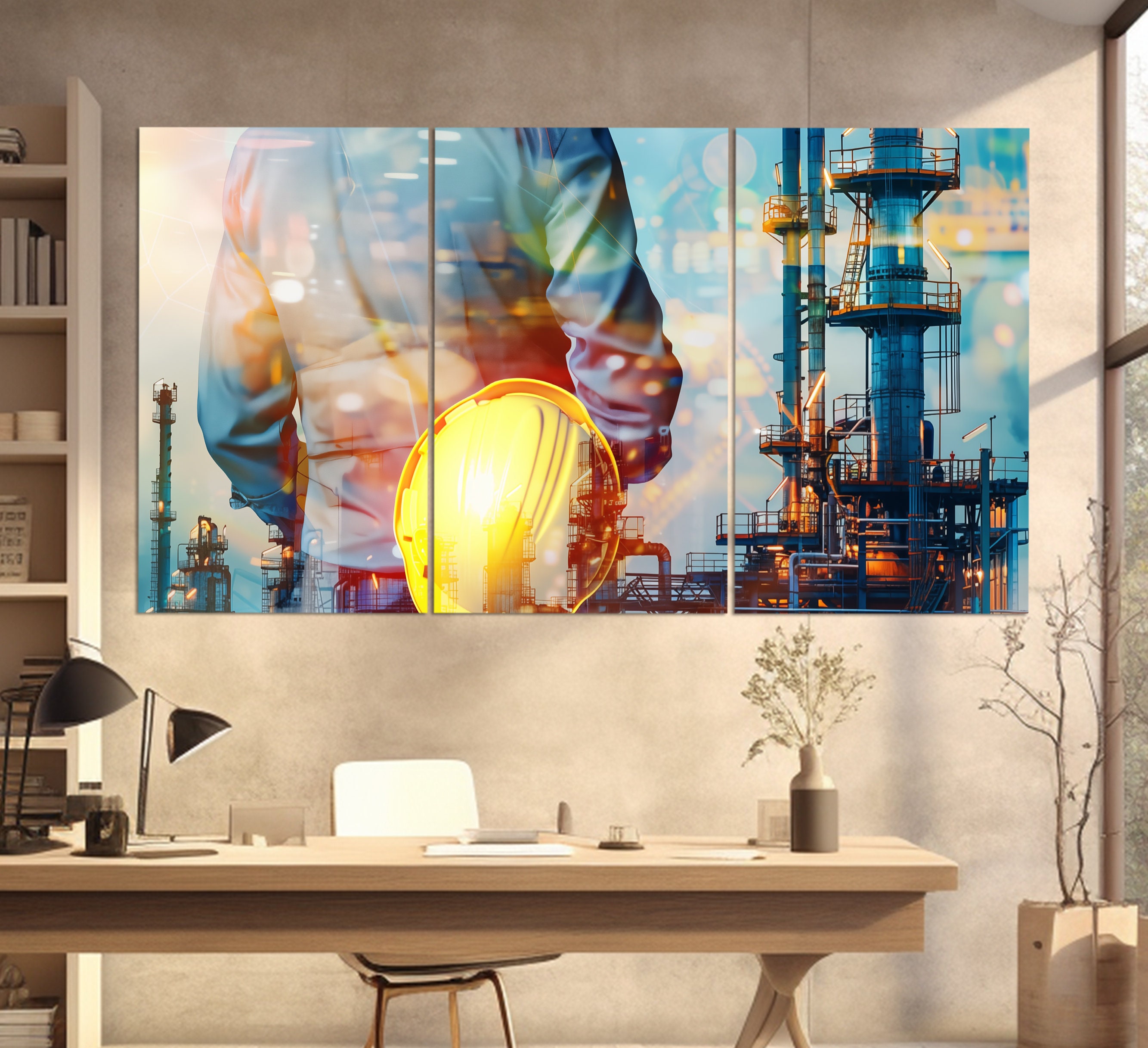 Industrial Canvas Print, Industrial Wall Art, Factory Canvas Print ...
