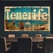 Retro Tenerife Sign Canvas Print, Abstract Tenerife Wall Art, Canary ...