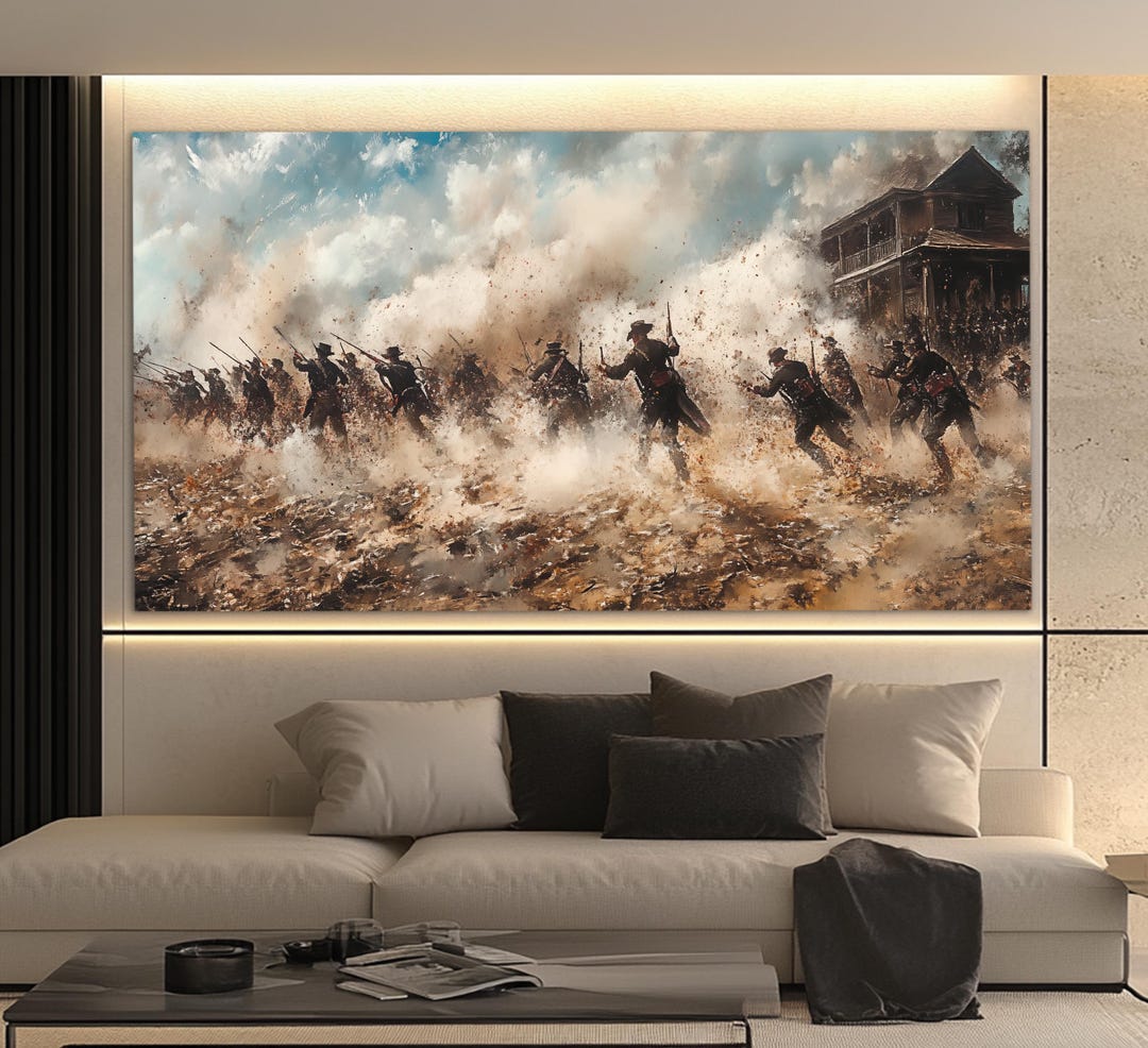 Texas Revolution Wall Art, Abstract Battle of Gonzales Print, Texas ...