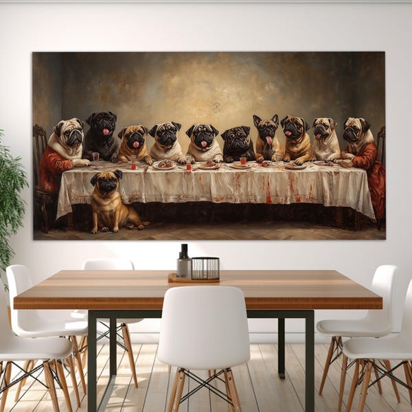 Dog Last Supper Print - Etsy UK