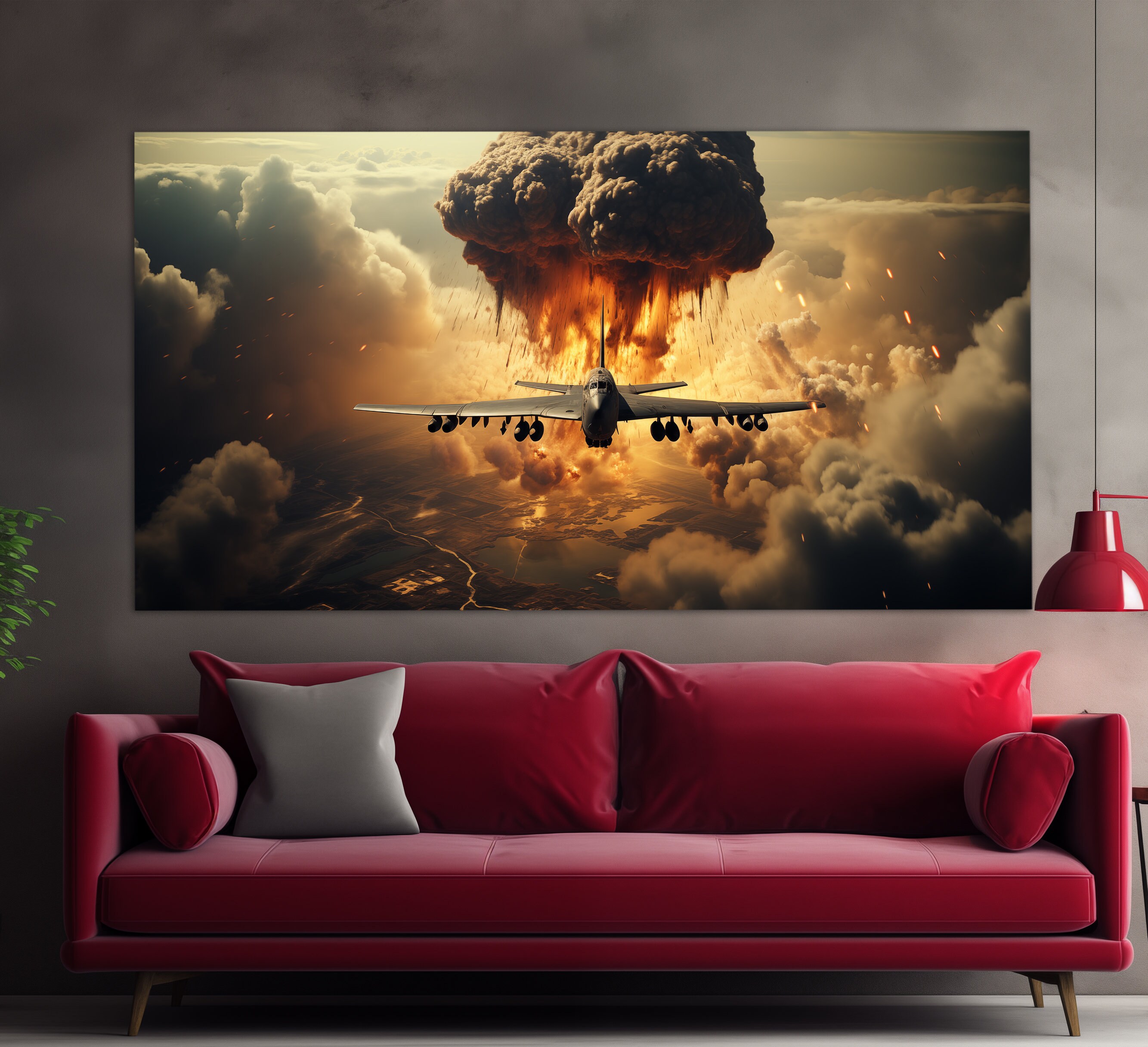 Boeing B-52 Stratofortress Canvas Print, Military Wall Art, Military ...