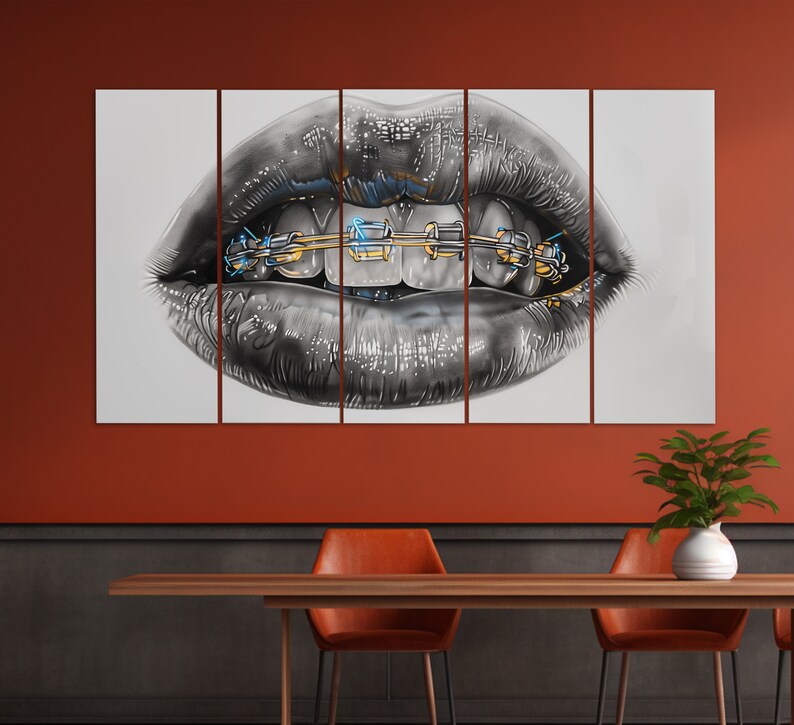 Braces Canvas Print, Dental Wall Art, Orthodontist Gift, Orthodontist ...