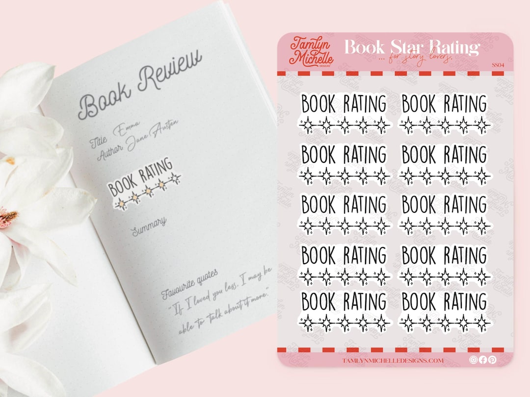 Book Star Rating Sticker Sheet - Etsy