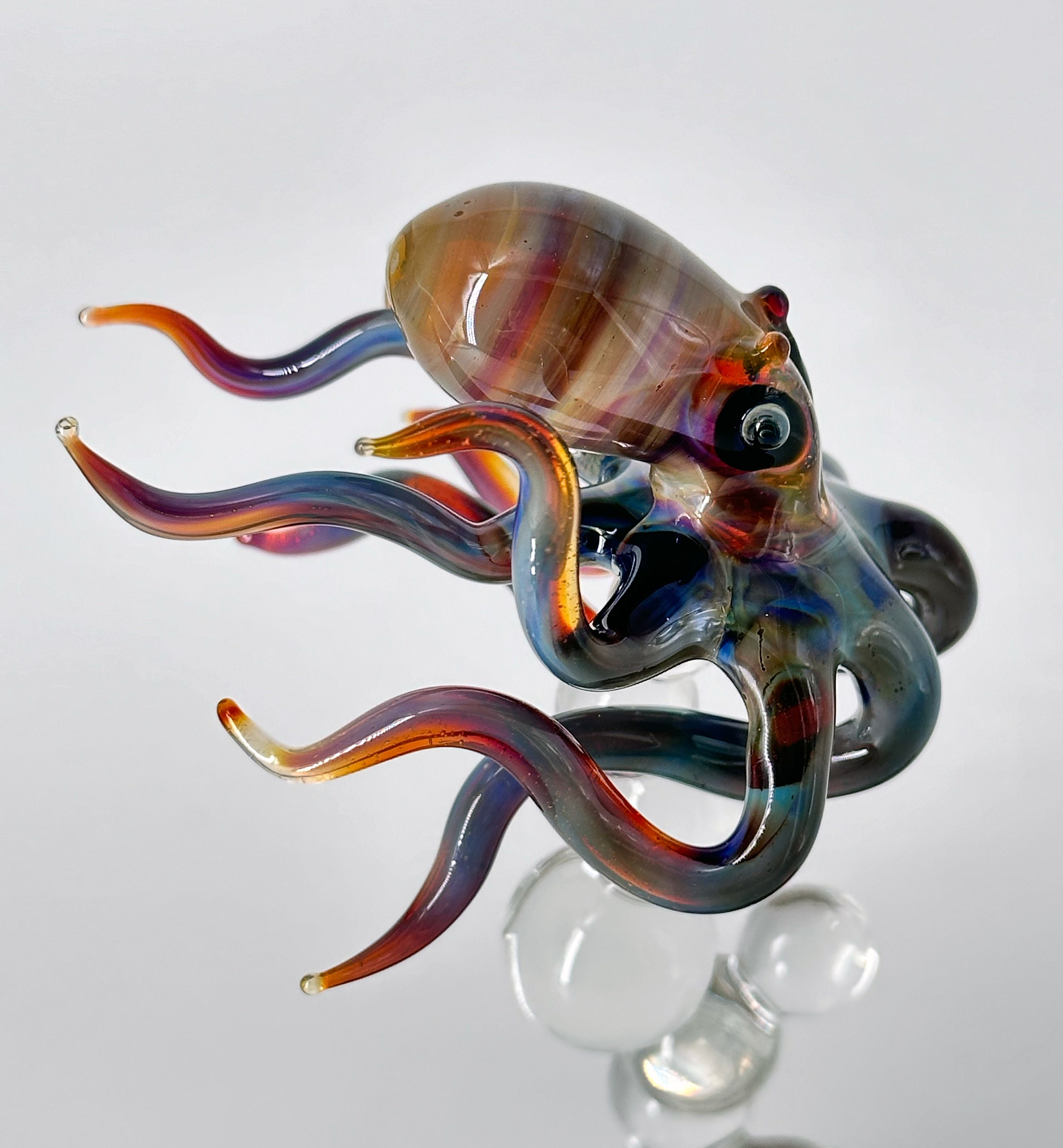 Octopus Handmade Glass Octopus Sculpture Glass Bubbles Home Decor Fine ...