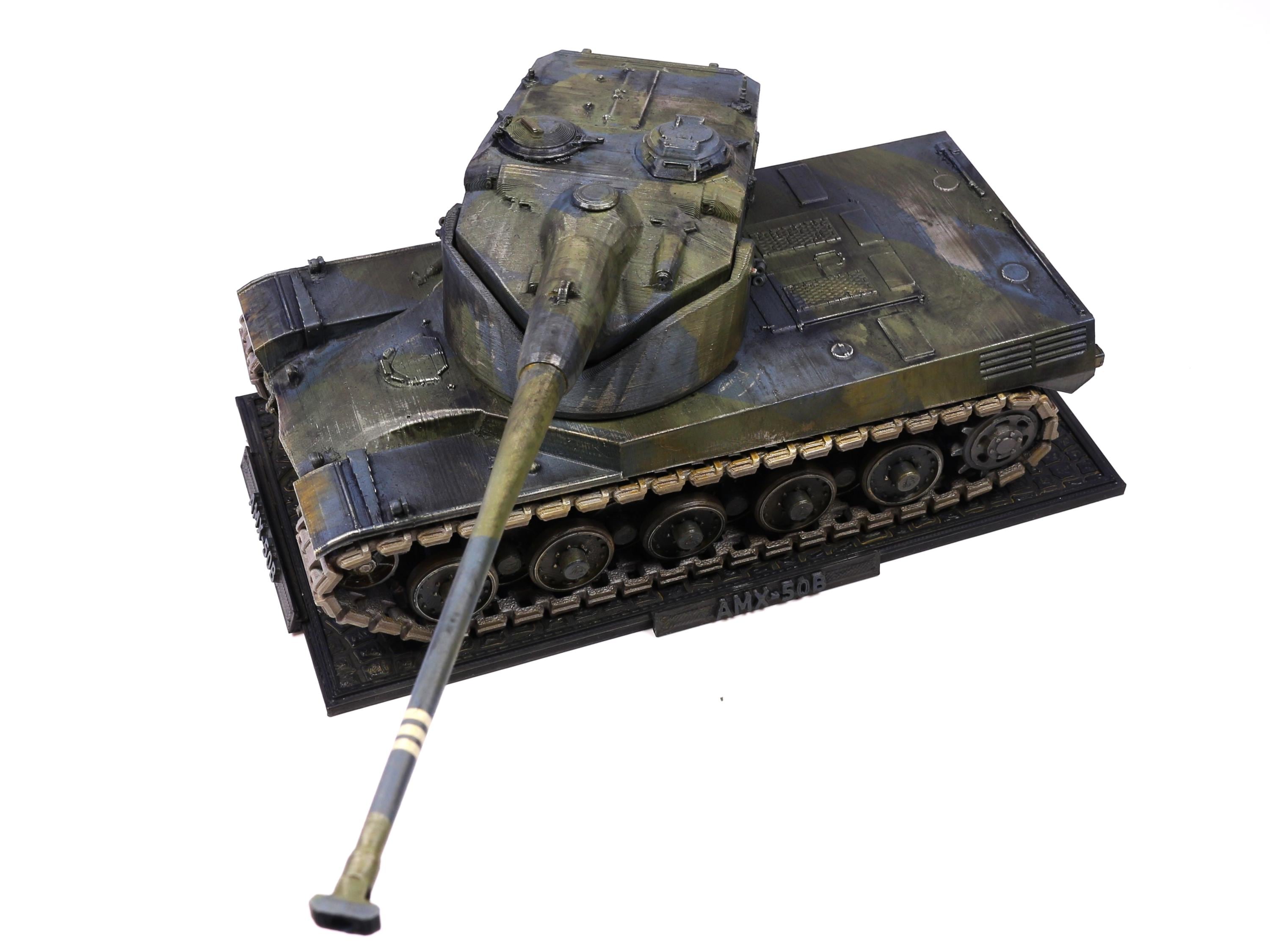 1:35 Scale AMX 50B – 3D Printed & Hand-painted French Heavy Tank Model ...