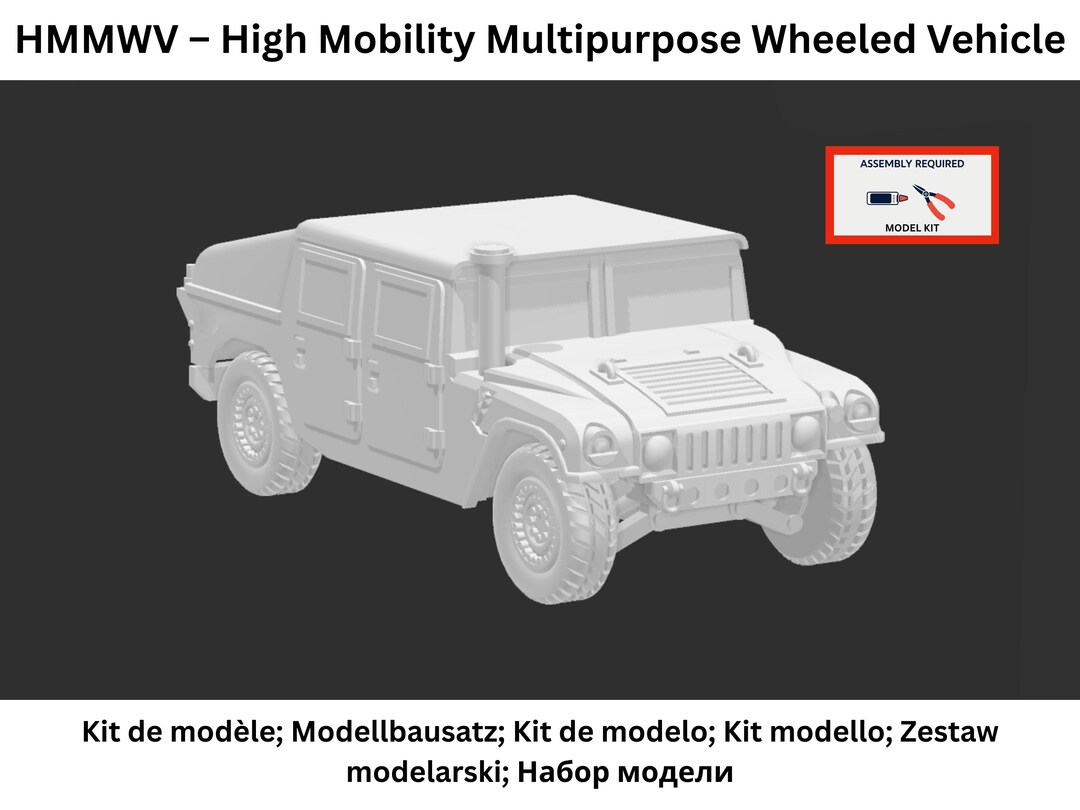HMMWV – 3D Printed High Mobility Multi Wheeled Vehicle Model Kit – FDM ...