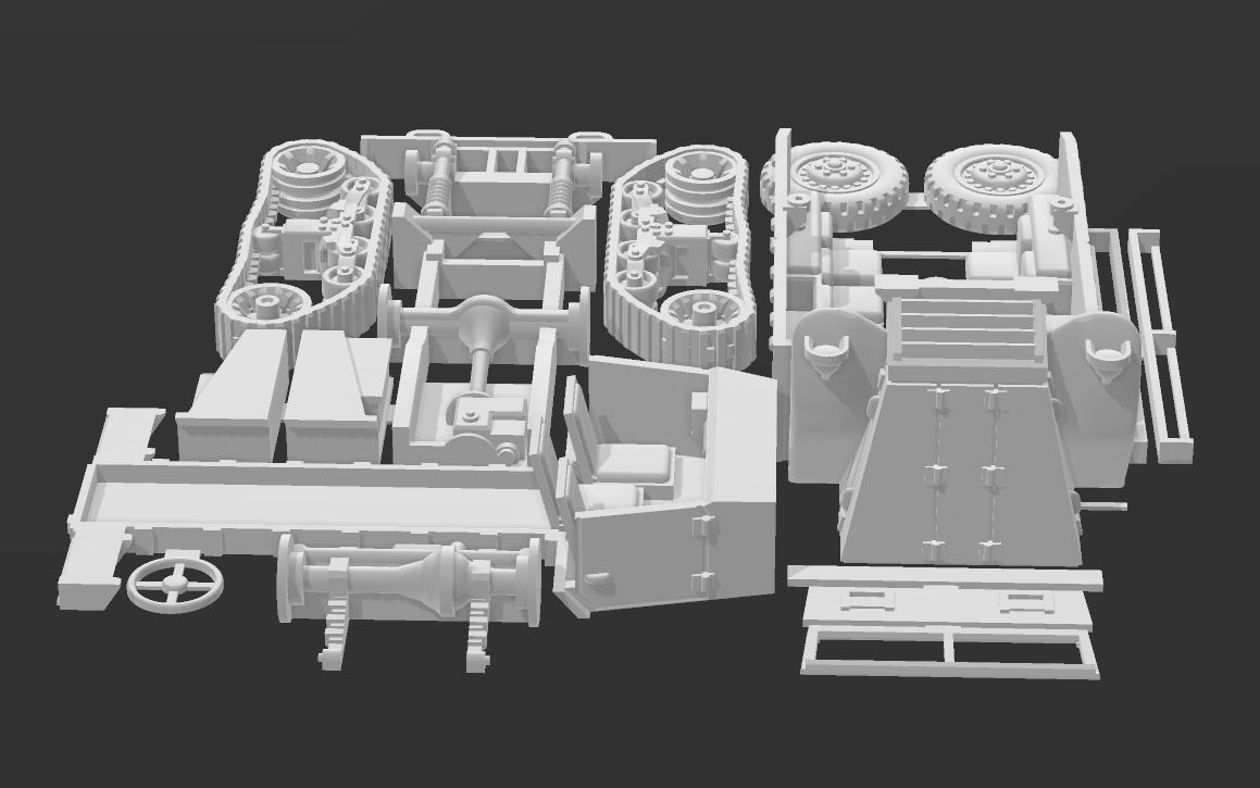 M3 Half Track 3D Printed Armoured Personnel Carrier Model Kit FDM Pla 1 ...