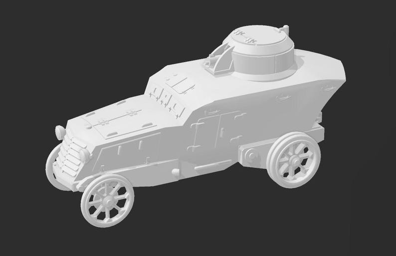 Romfell Armoured Car [AH] – WWI – 3D Printed Model Kit - Etsy