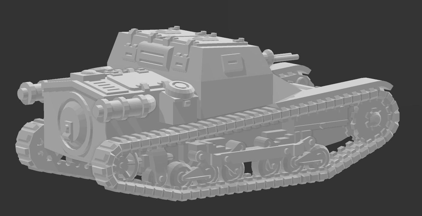 Carro Veloce CV-35 Italian Tankette WWII – 3D Printed Model Kit ...