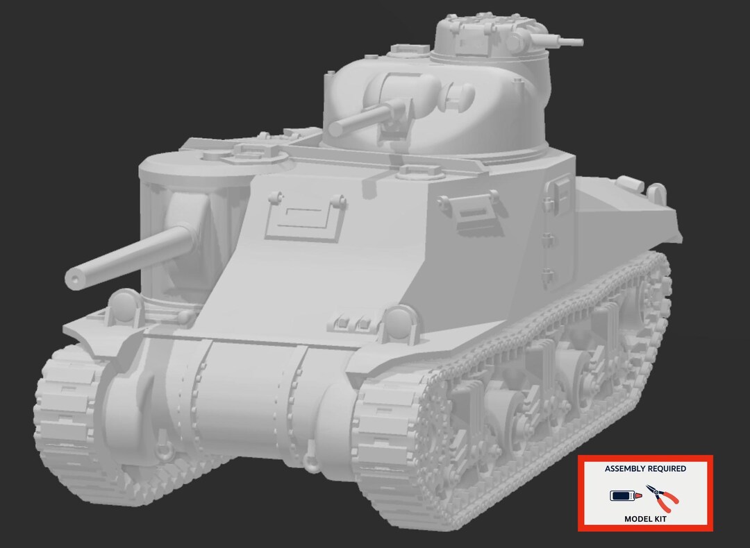 M3 Lee 3D Printed Model Kit FDM Pla 1/87 1/72 1/56 1/48 1/35 WWII US Medium Tank for Wargaming ...