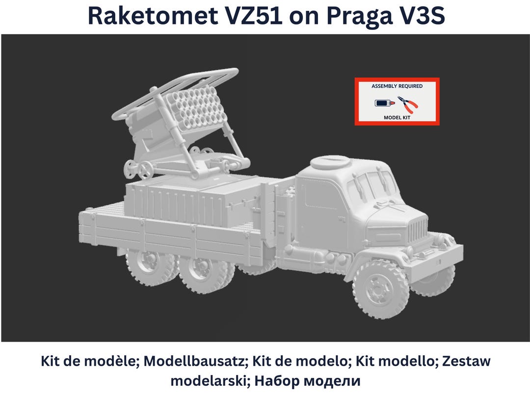 Raketomet VZ51 on Praga V3S – 3D Printed Czechoslovakian WWII Rocket ...
