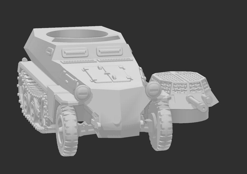 Sd.kfz. 250/9 Armoured Half-track - 3D Printed Model Kit - Etsy